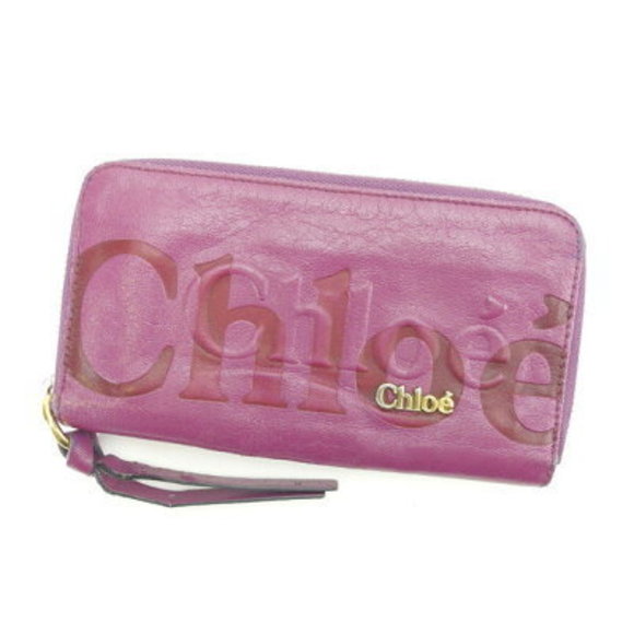 Chloe | Bags | Chloe Eclipse Black Long Wallet Purple | Poshmark